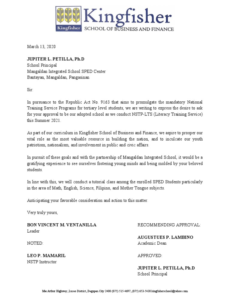Approval Letter | PDF