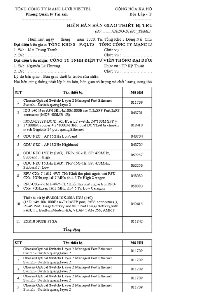 1.BBBG Lo 43 Thiet Bi - TD | PDF