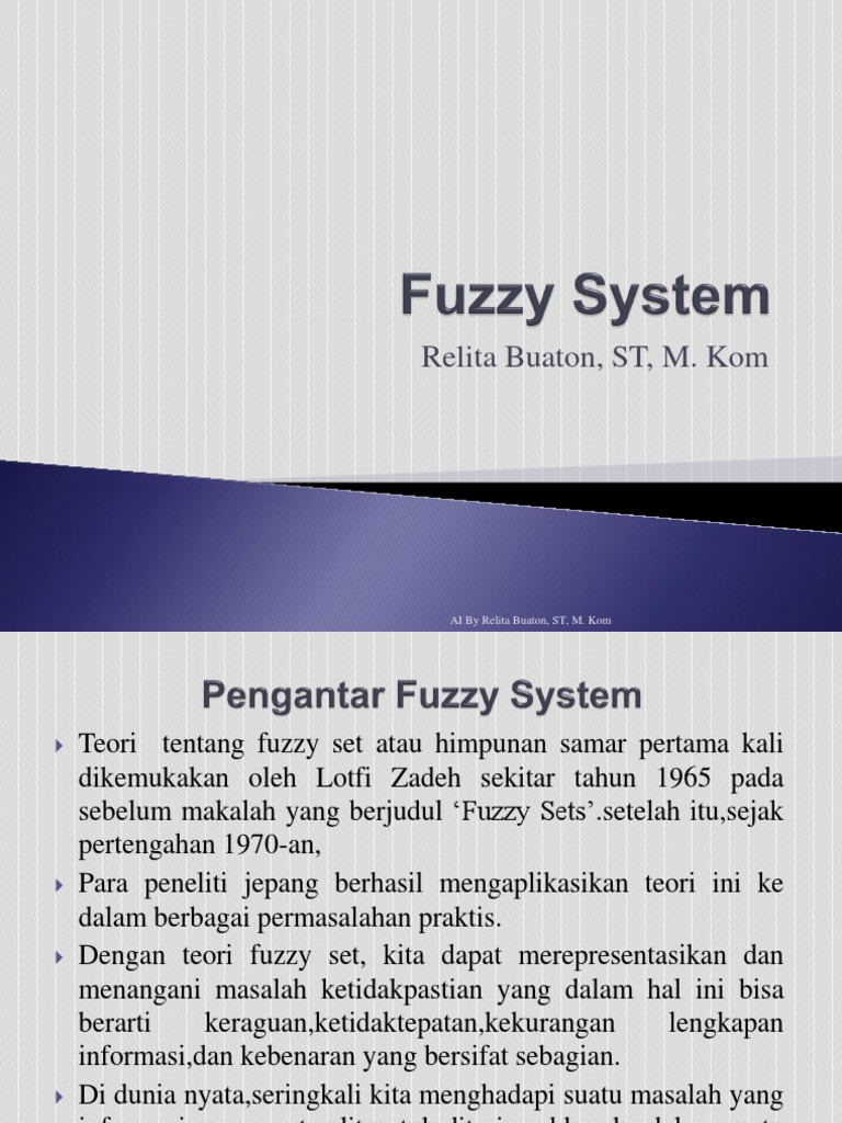 8-Fuzzy Logic-Revisi | PDF