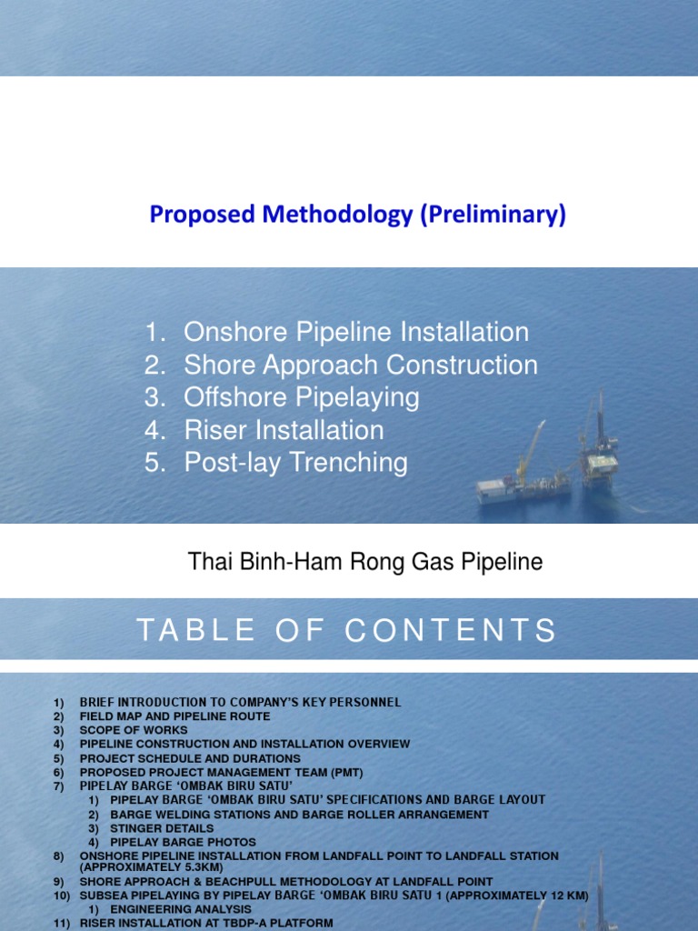 Pipeline Installation Methodology | PDF | Waterway And Maritime | Nature