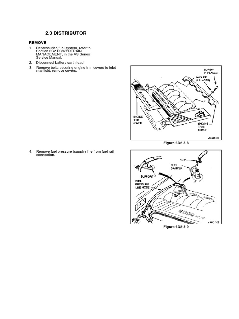 VR-Vs V8 Distributor Remove-Replace | PDF | Distributor | Ignition System