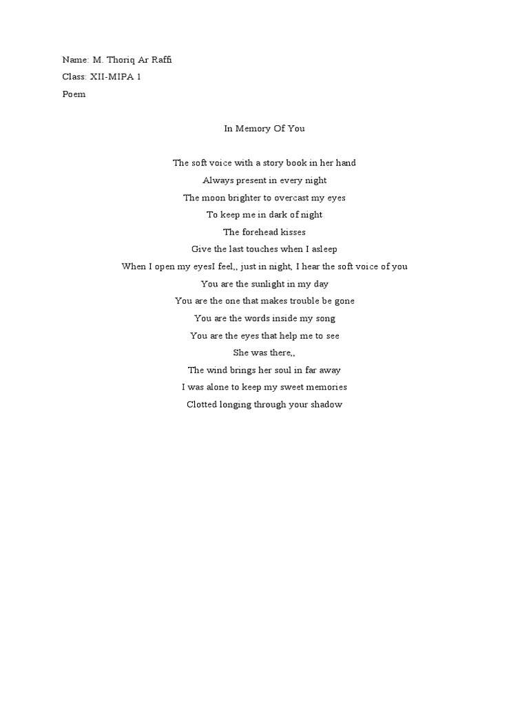 Sastra Inggris Poem | PDF