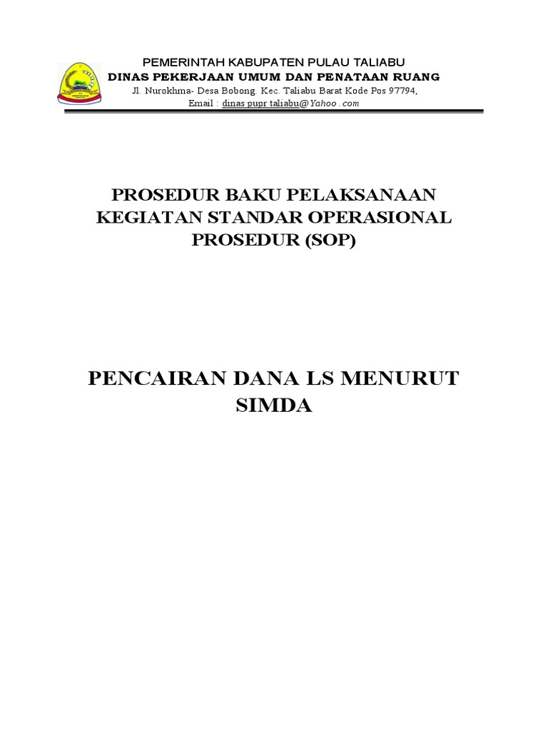 Sop Pencairan Dana Ls Menurut Simda | PDF