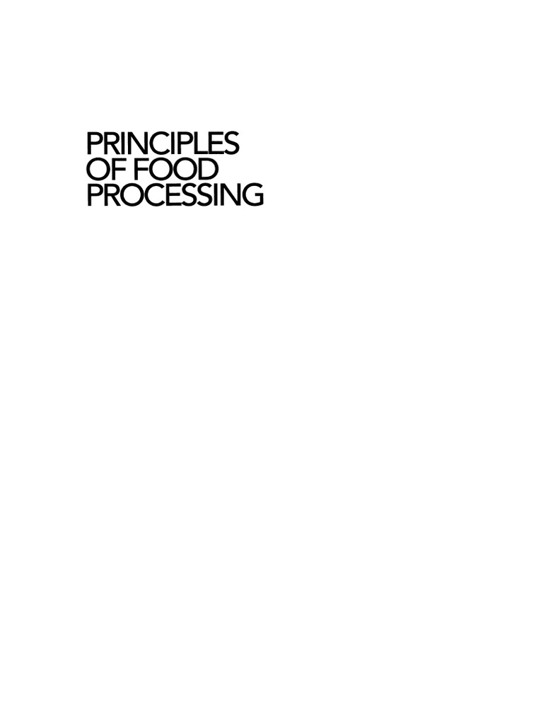 Principles of Food Processing | PDF | Food Science | Foods