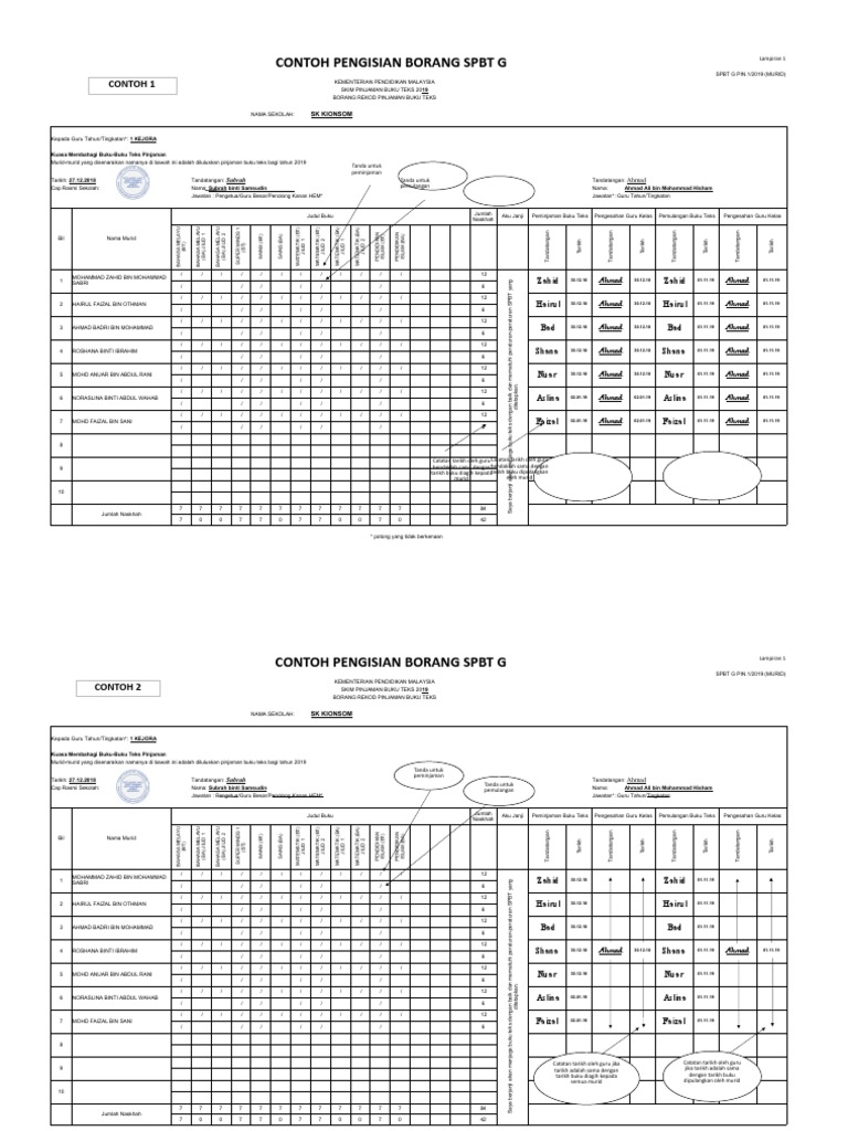 Borang G 2021 6 Viv 1 | PDF