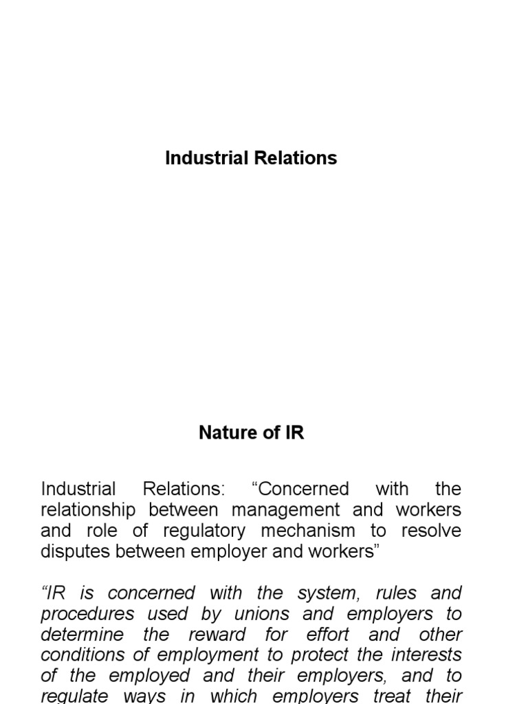 IR Approaches | PDF | Industrial Relations | Trade Union