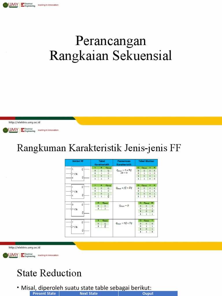 Materi-11 (Desain Rangkaian Sekuensial) | PDF