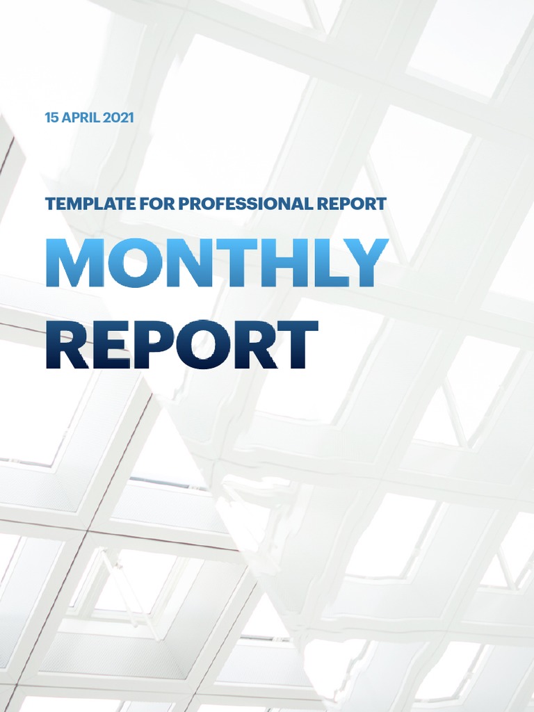 Monthly: Template For Professional Report | PDF | Wellness