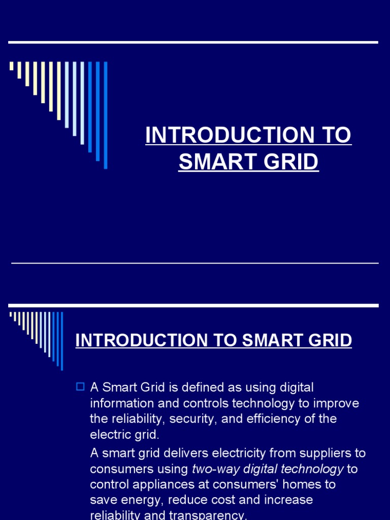 Final Introduction To Smart Grid | PDF | Smart Grid | Electrical Grid