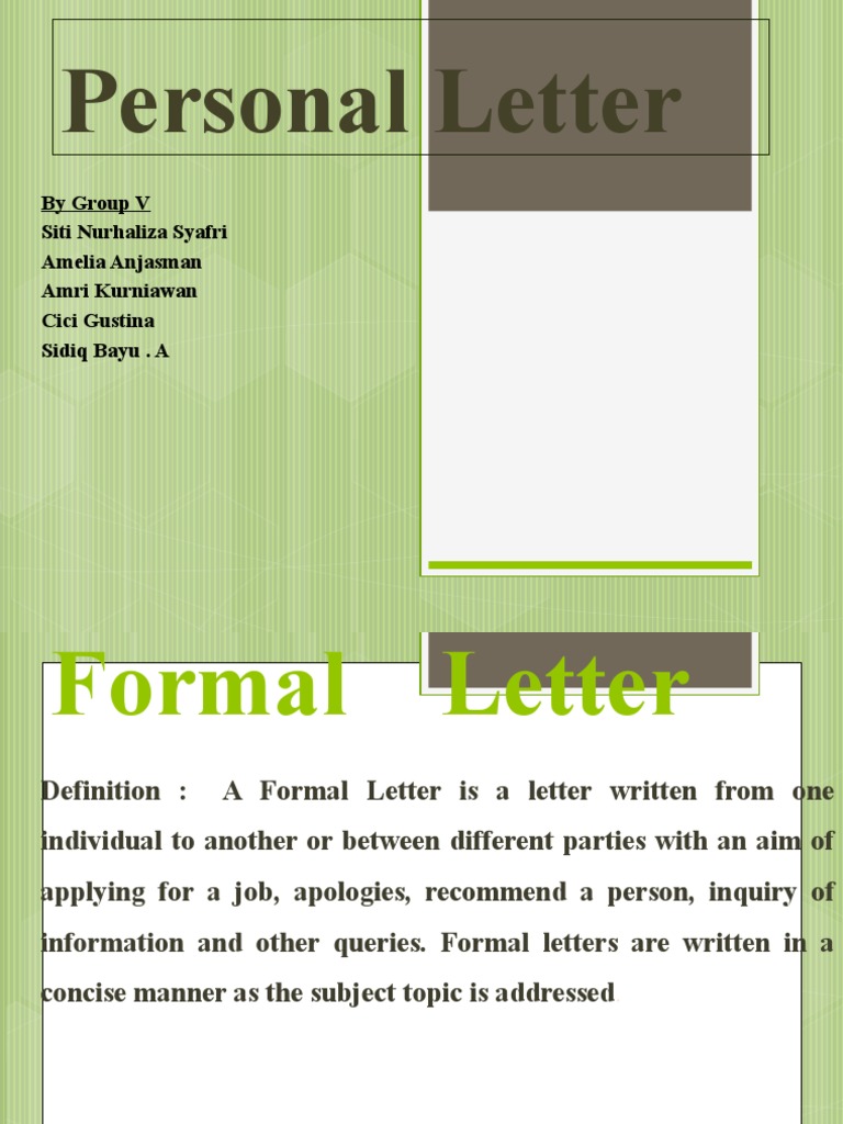Personal Letter | PDF | Writing | Human Communication