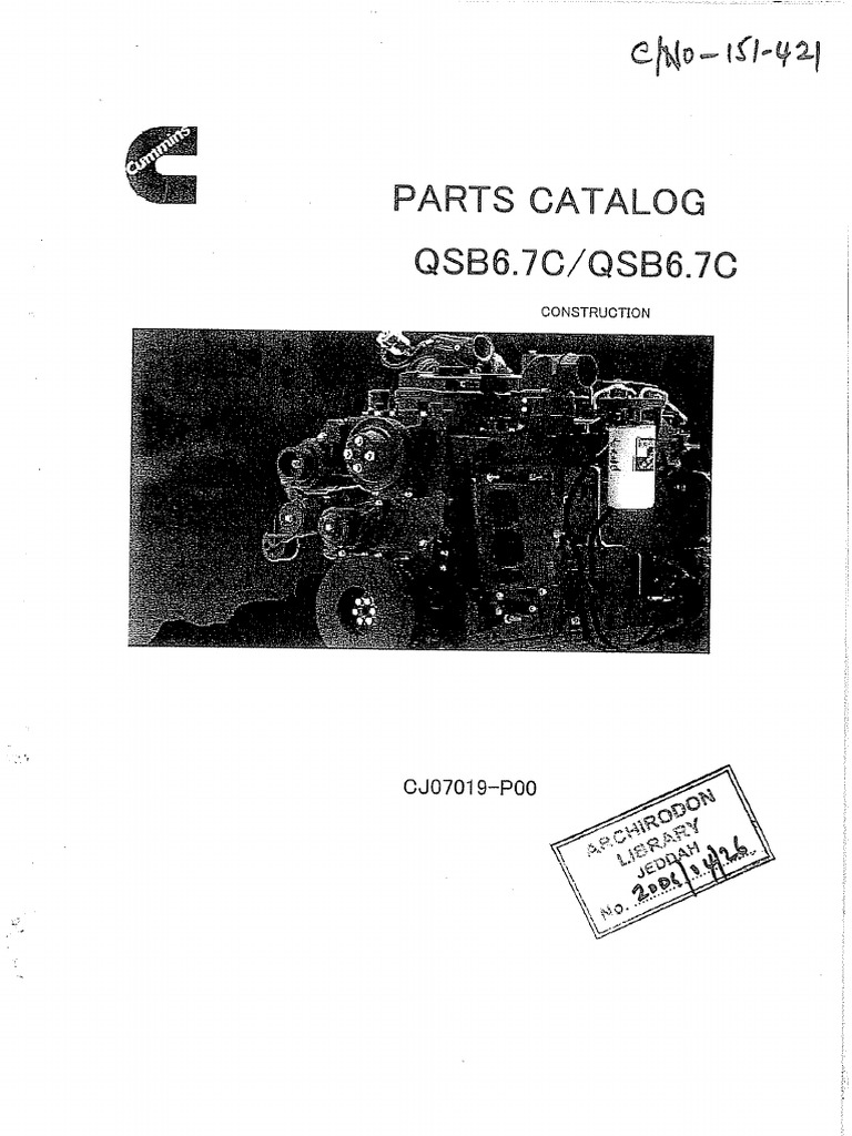 Cummins QSB6.7C - Parts Catalog | PDF