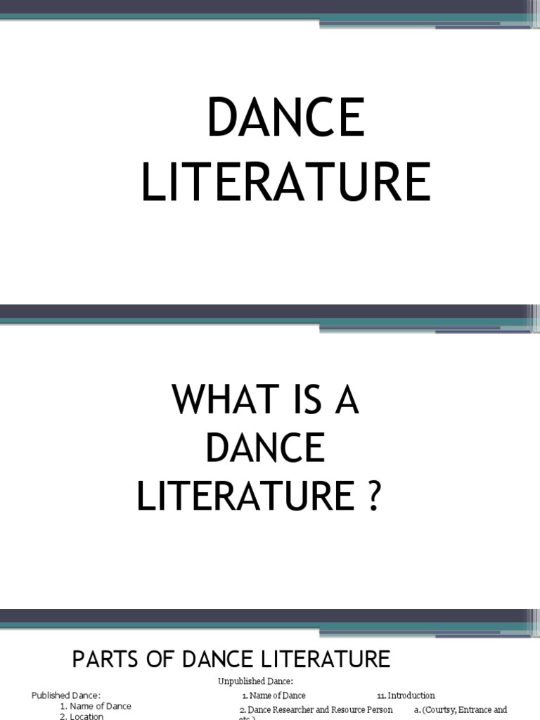 Dance Literature | PDF