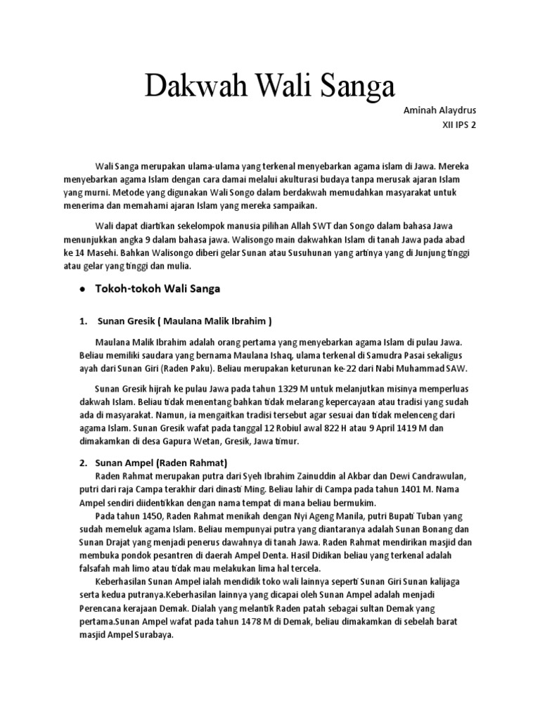 Dakwah Wali Sanga | PDF