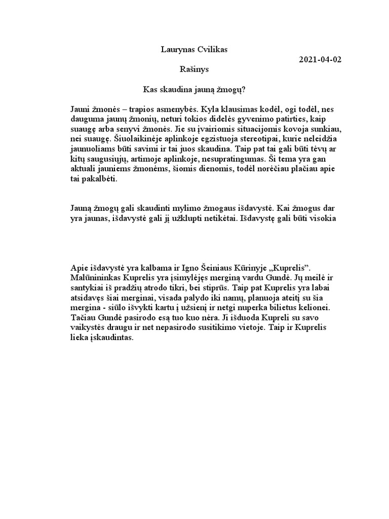 Laurynas Rasinys | PDF