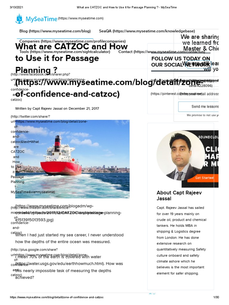 What Are CATZOC and How To Use It For Passage Planning | PDF