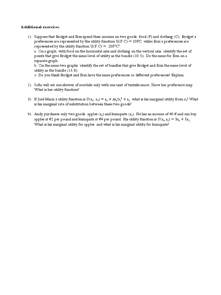 Additional Exercises 1 | PDF