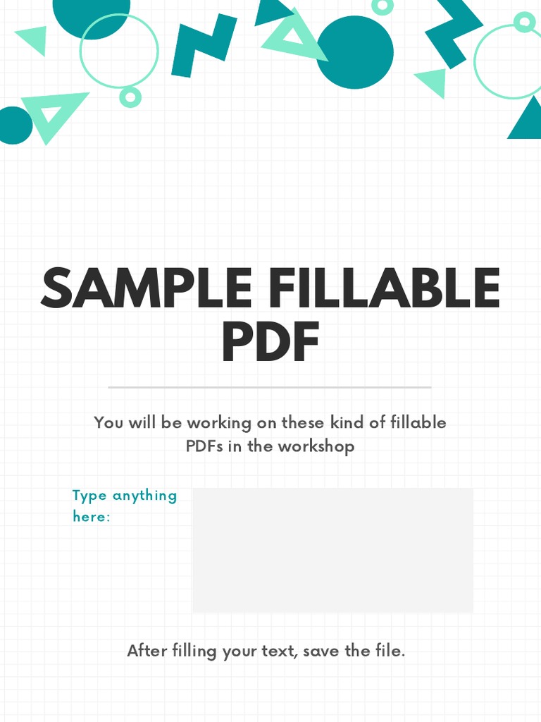 Sample Fillable PDF