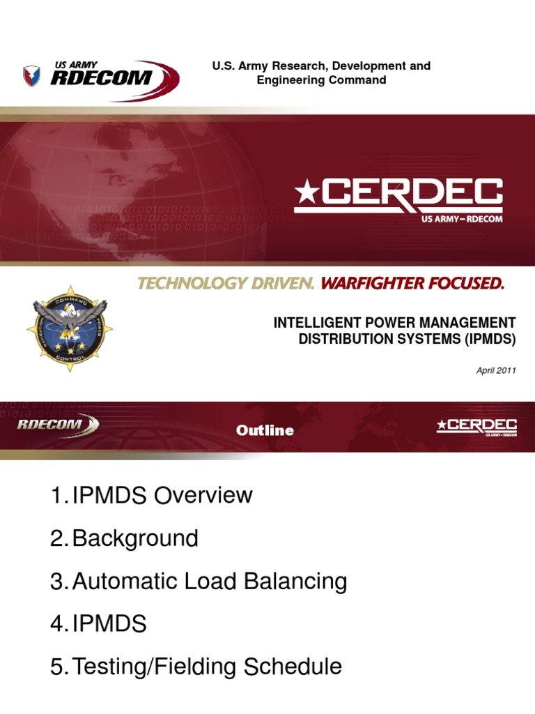 U.S. Army Research, Development and Engineering Command: Intelligent ...