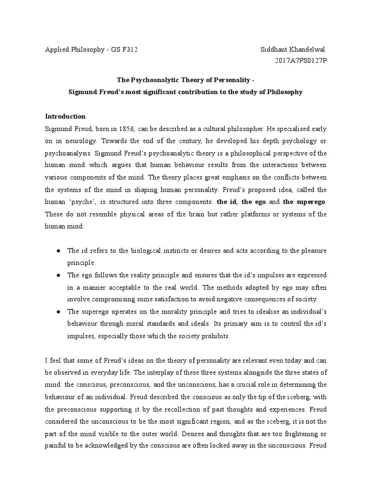 The Id, Ego and The Superego - Sigmund Freud | PDF | Id ...