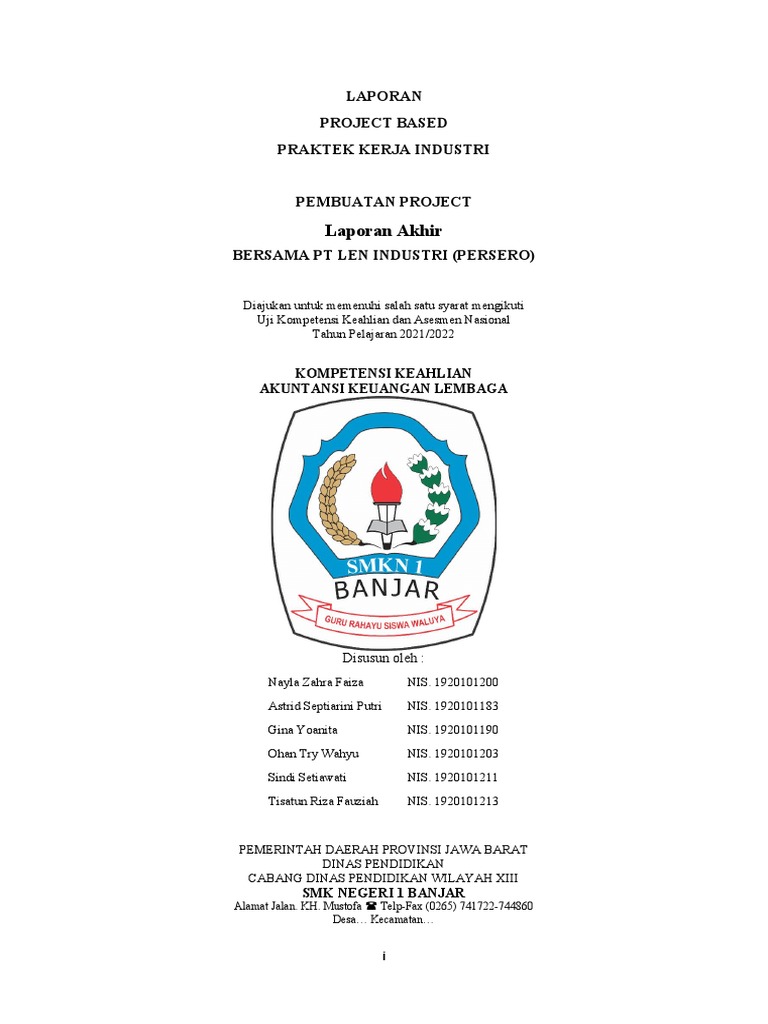 Laporan Akhir Kelompok 6 AKL SMKN 1 Banjar-1 | PDF | Bisnis Laporan Akhir Kelompok 6 AKL SMKN 1 Banjar-1 | PDF | Bisnis