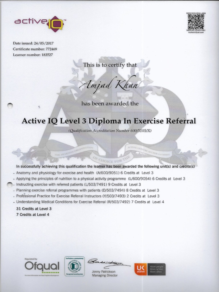 Active IQ, Level 3 | PDF