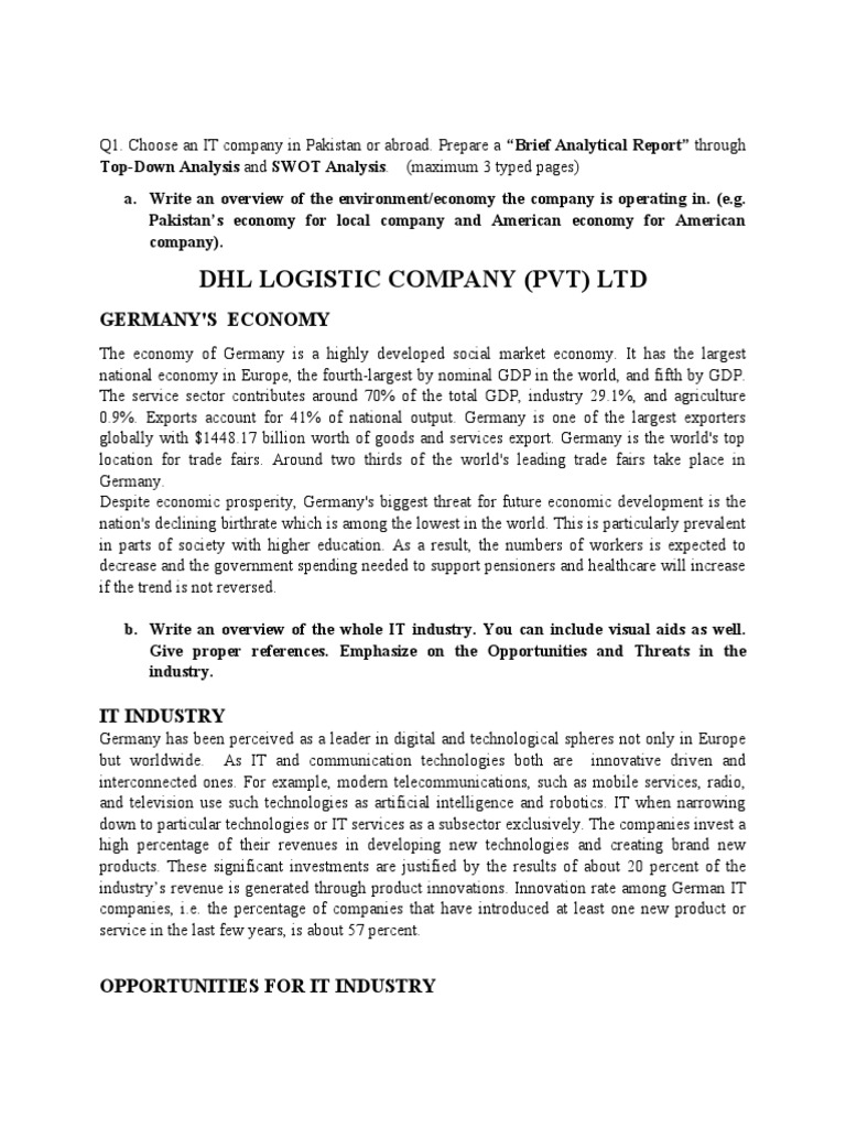Assignment TBW | PDF | Profit (Economics) | Germany