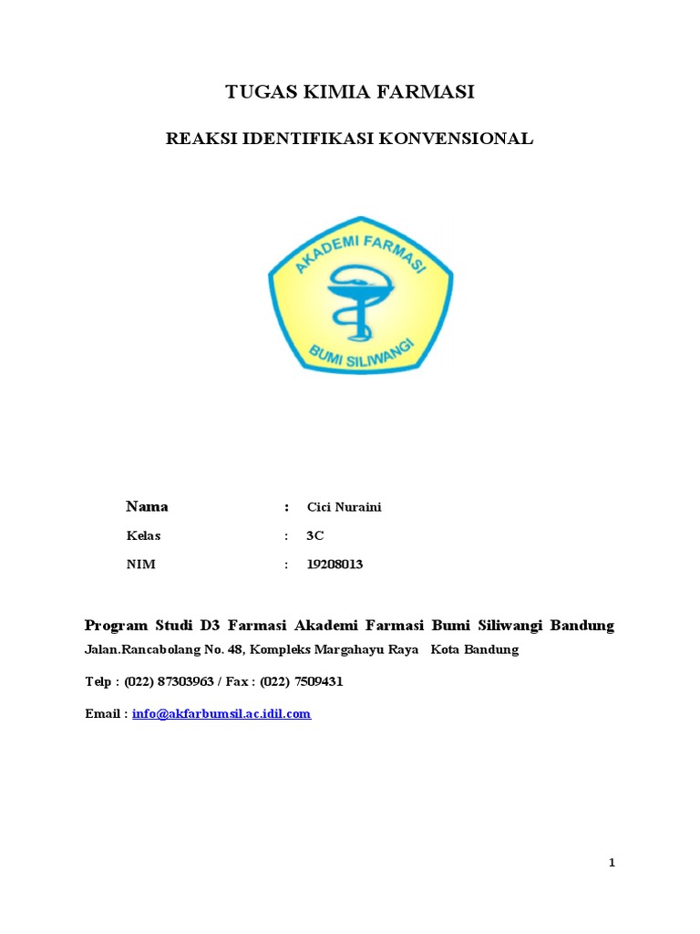 Laporan Kimia Farmasi Pdf