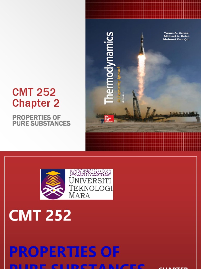 CMT 252 - CHAPTER 2 - Properties of Pure Substance | PDF | Latent Heat ...