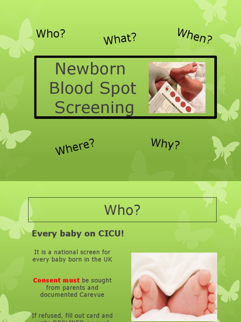 Newborn Blood Spot Screening: What? | PDF | Infants | Medical Specialties
