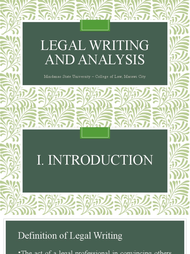 Legal Writing and Analysis Overview | PDF | Lawyer | Mediation