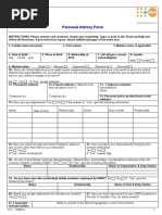 UN Women P11 Personal History Form | PDF