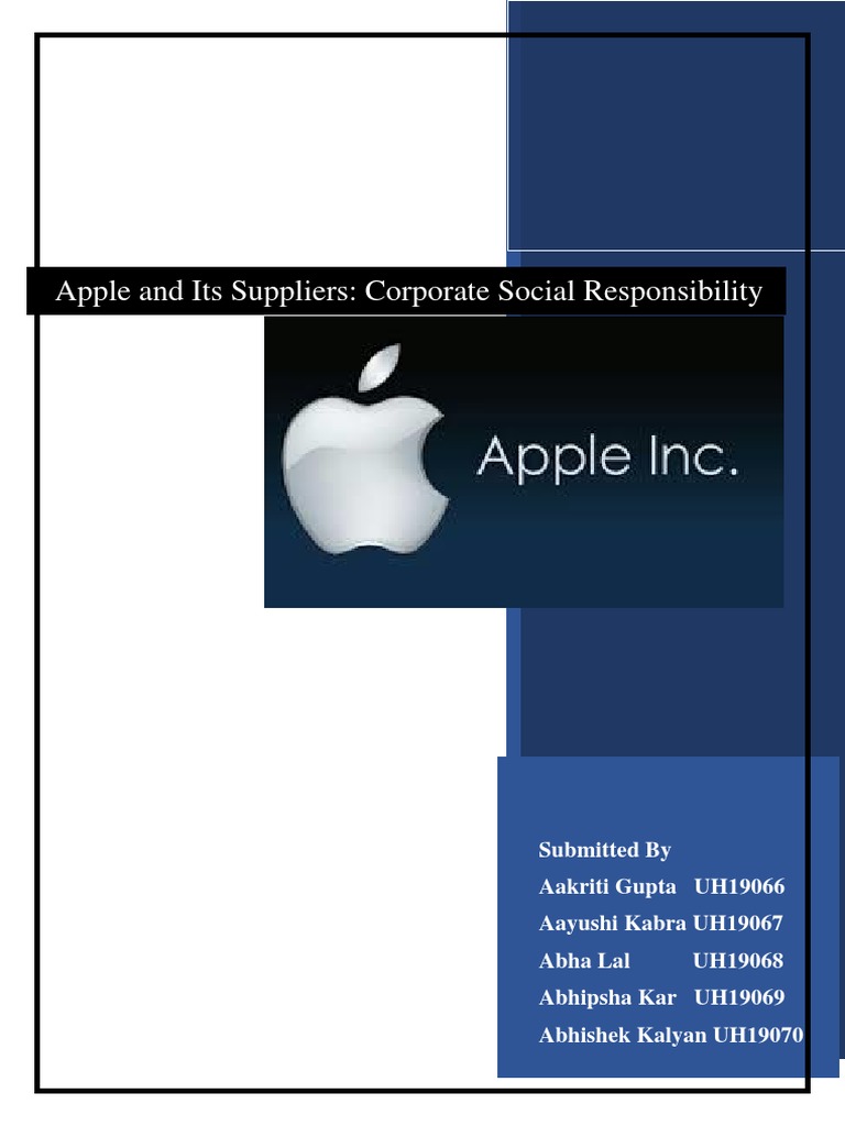 Apple and Its Suppliers: Corporate Social Responsibility | PDF | Apple ...