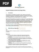 Template Drug Free Workplace Policy Program | PDF | Drug Test ...