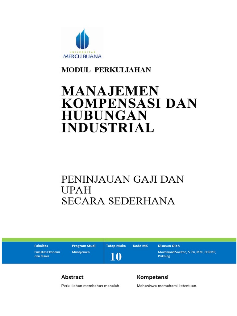 Manajemen Kompensasi | PDF