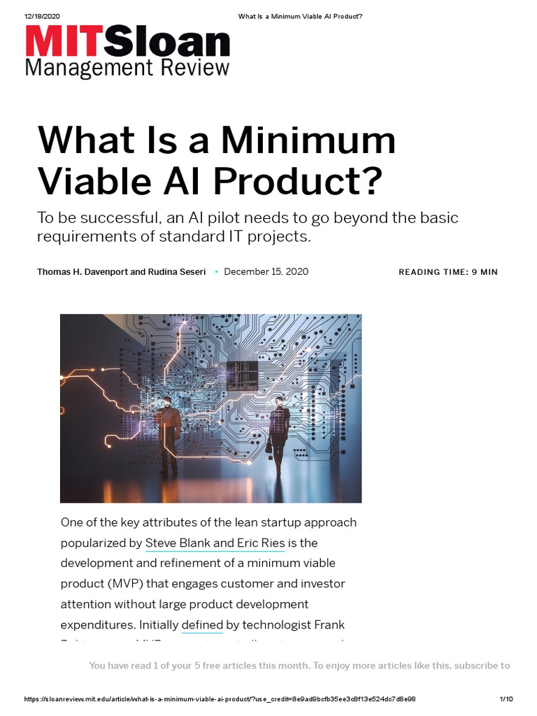 What Is A Minimum Viable AI Product | PDF | Artificial Intelligence ...