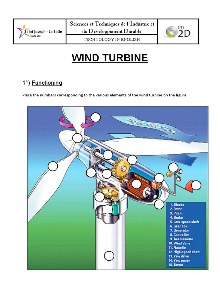 Wind Turbine Worksheet To Fill in | PDF | Wind Turbine | Turbine