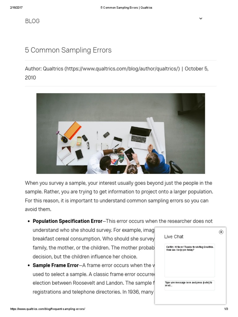 Common Sampling Errors Explained | PDF | Sampling (Statistics ...