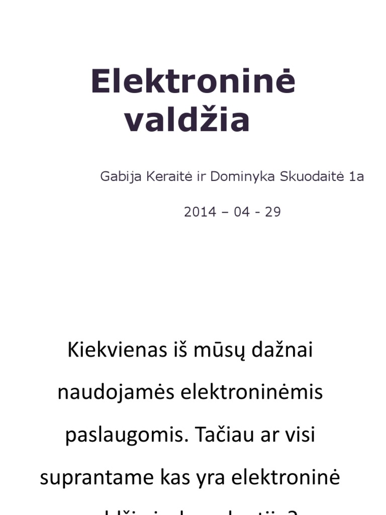 Elektronine Valdzia Skaidres | PDF