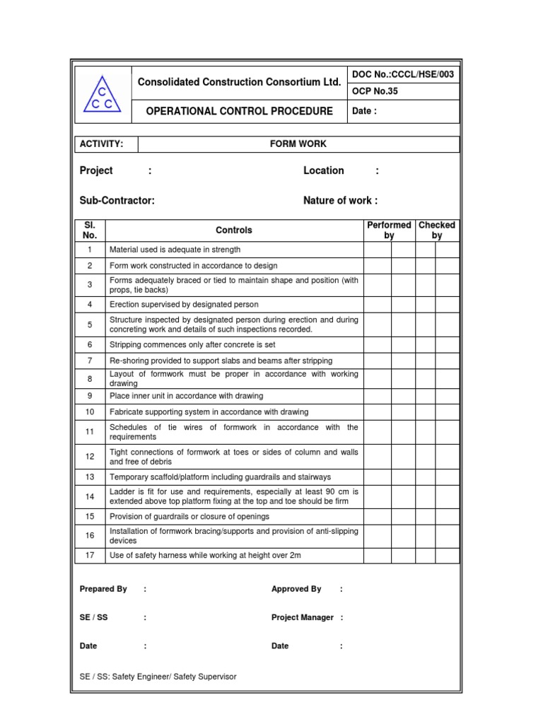 OCP 35-Form Work | PDF | Building Technology | Structural Engineering