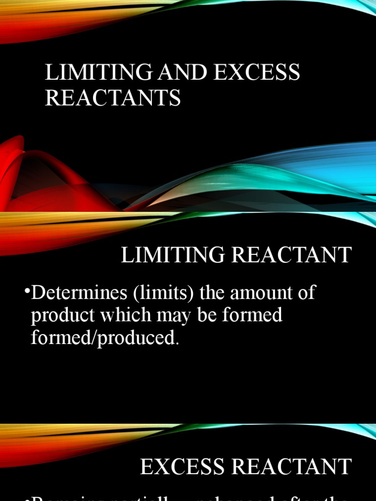 Limiting and Excess Reactants Explained | PDF