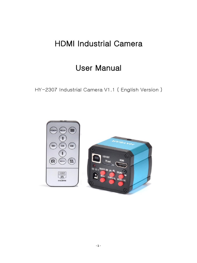 HDMI Industrial Camera | PDF | Video | Camera