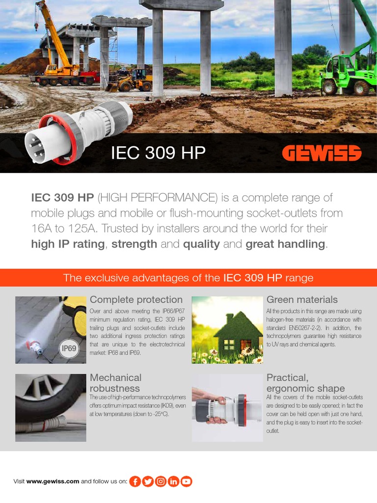 IEC 309 HP Mobile Plugs and Mobile or Flush-Mounting Socket-Outlets ...