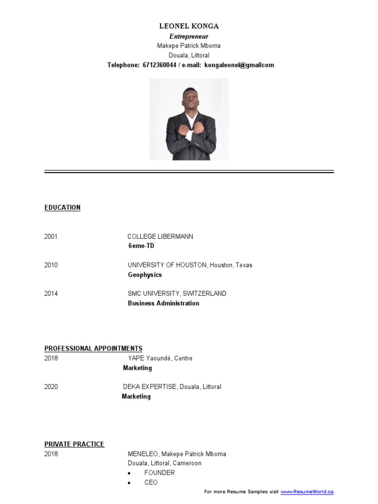 CV Leonel Konga | PDF