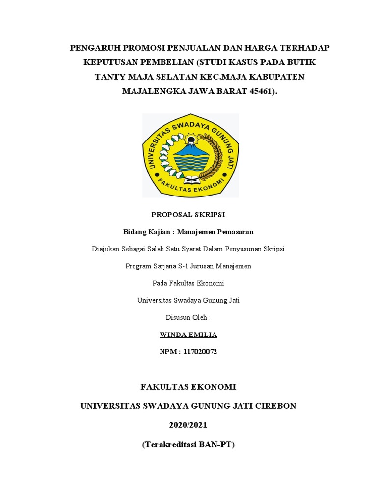 Laporan Seminar Proposal. Winda Emilia - Winda Emilia | PDF | Bisnis | Ilmu Sosial