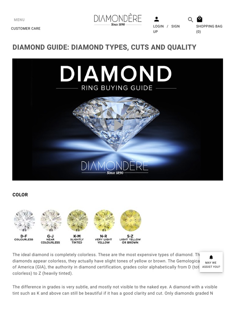 Diamond Guide - Diamond Types, Cuts and Quality - Diamondere | PDF ...