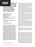 10 Meter Walk Test | PDF