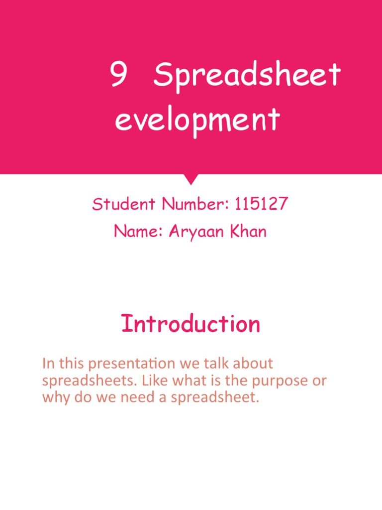 Aryaan Unit 9 Spreadsheet Development Assignment 1 | PDF | Spreadsheet | Office Software