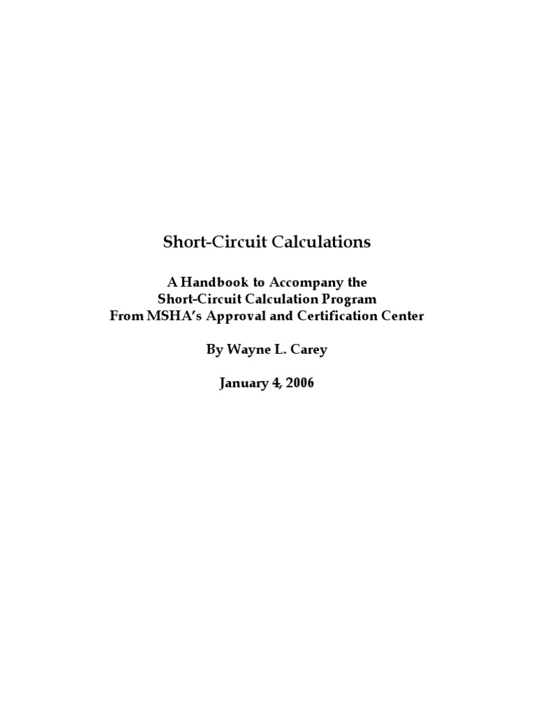 Short Circuit Calculations | PDF