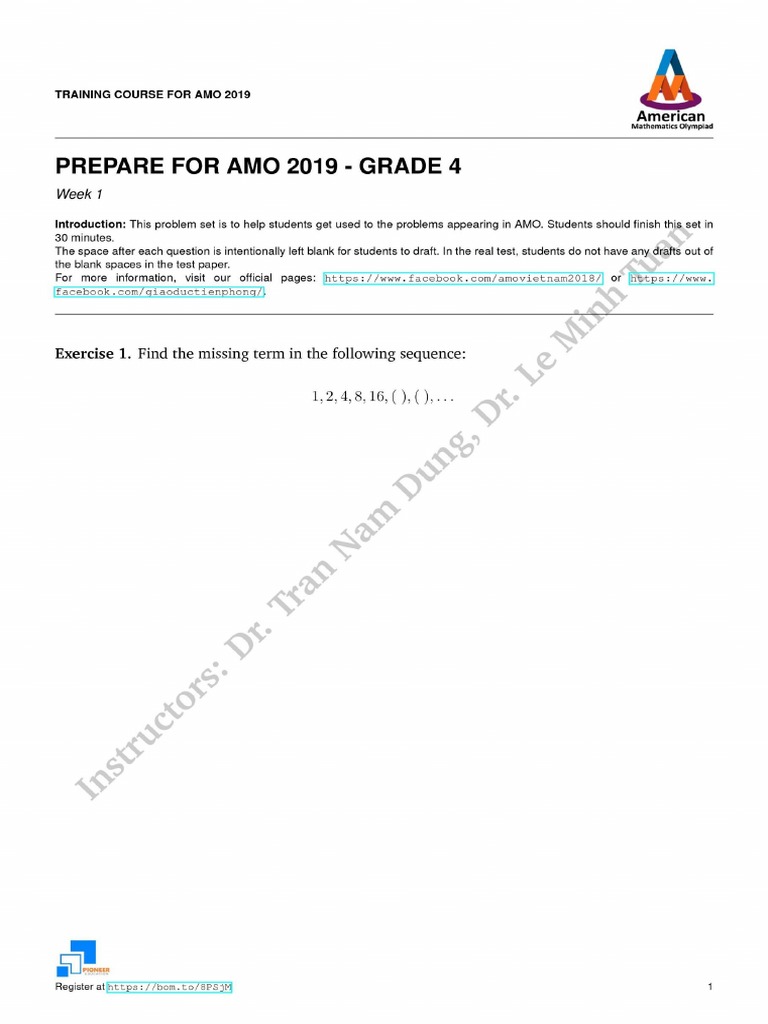 Prepare For Amo - Grade 4 | PDF