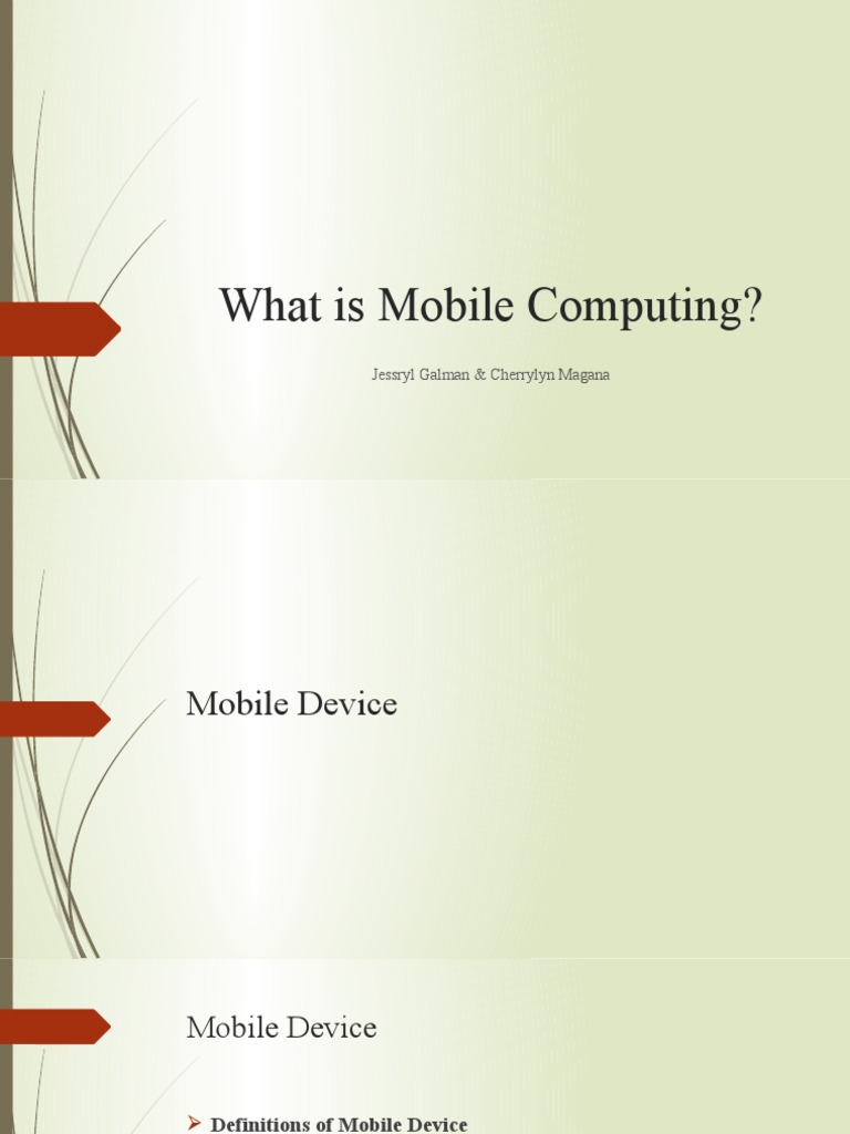 What is Mobile Computing | PDF | Mobile Device | Radio